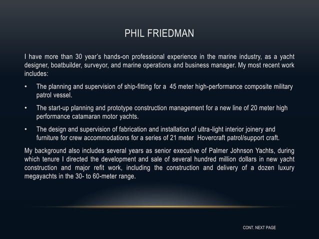 PHIL FRIEDMAN - PORTFOLIO OF PRIOR WORK | PPT | Free Download