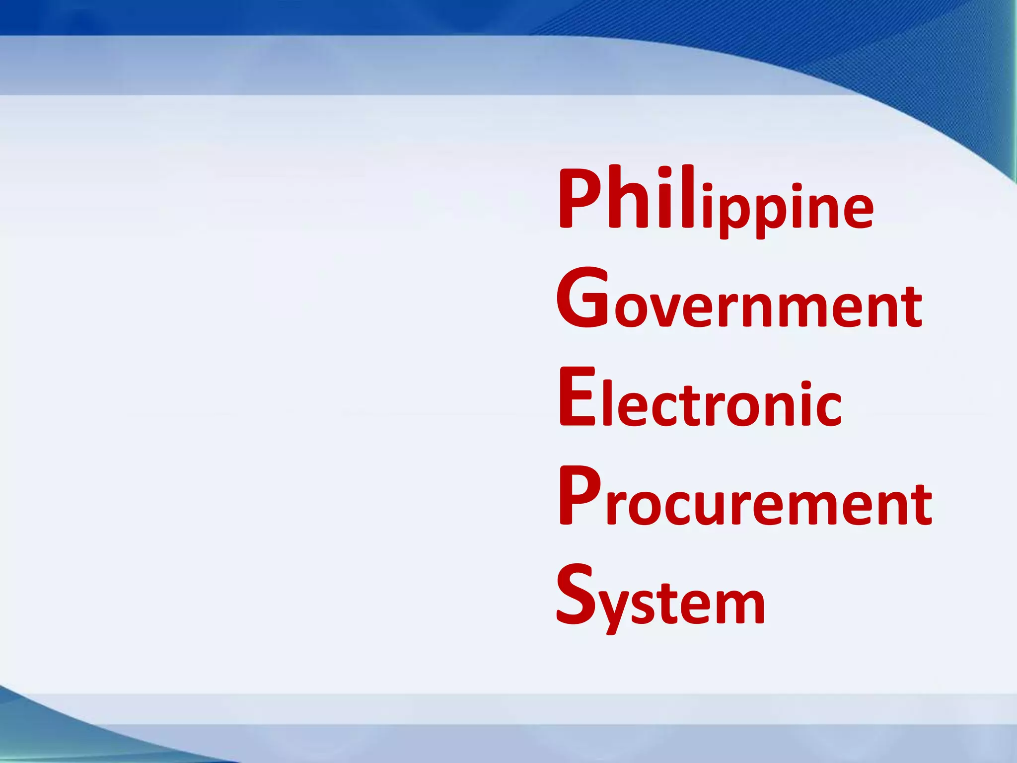 Philgeps Presentatation | PPTX