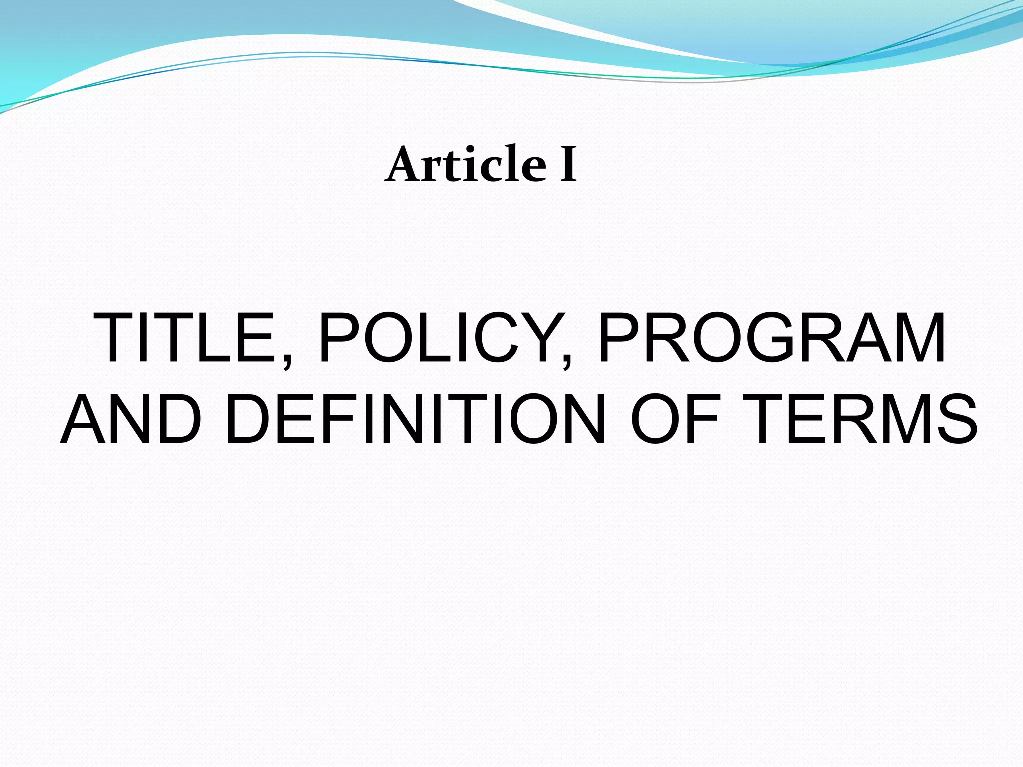 RA No. 7279(Geronimo) | PPTX