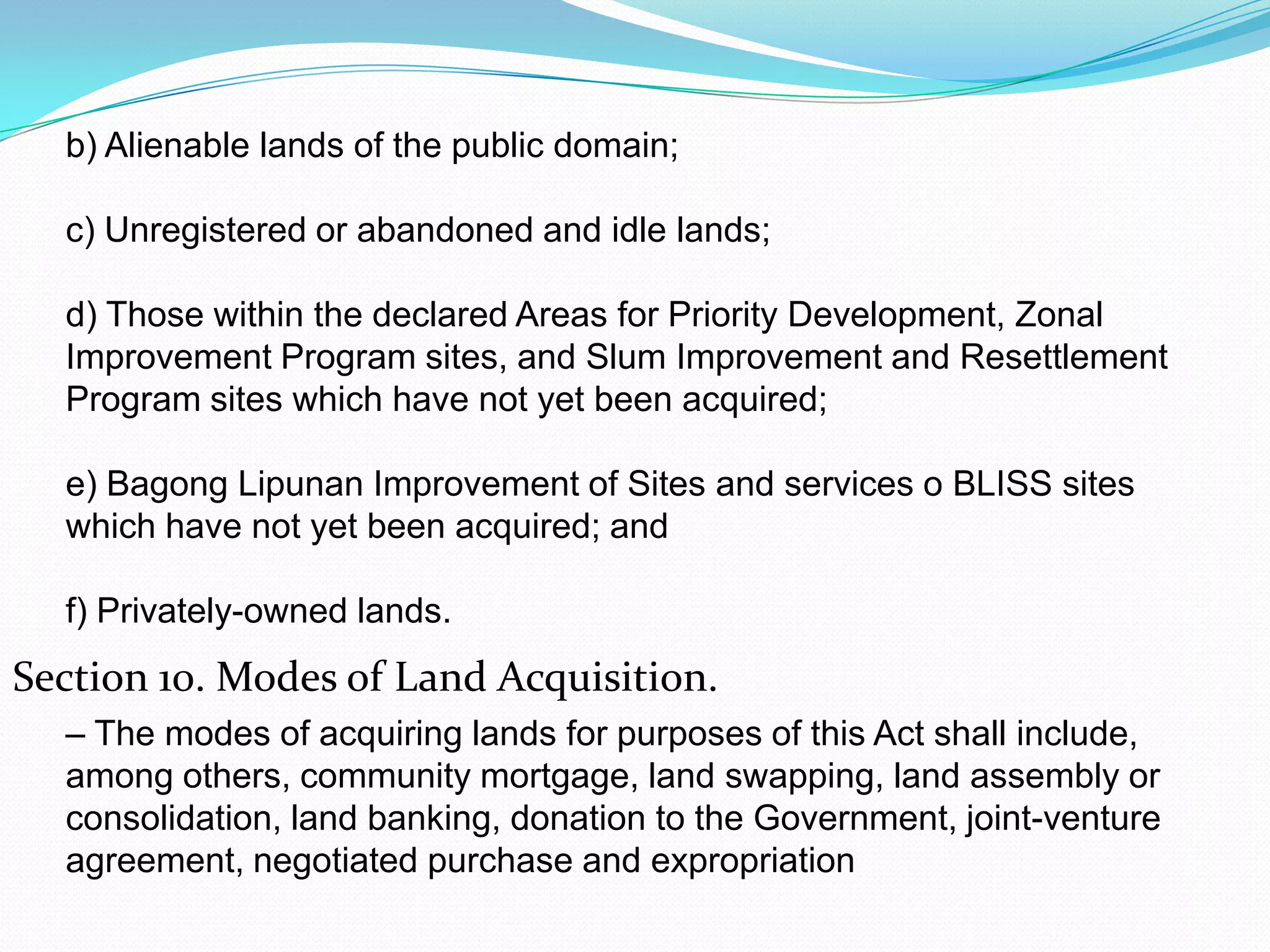 RA No. 7279(Geronimo) | PPTX