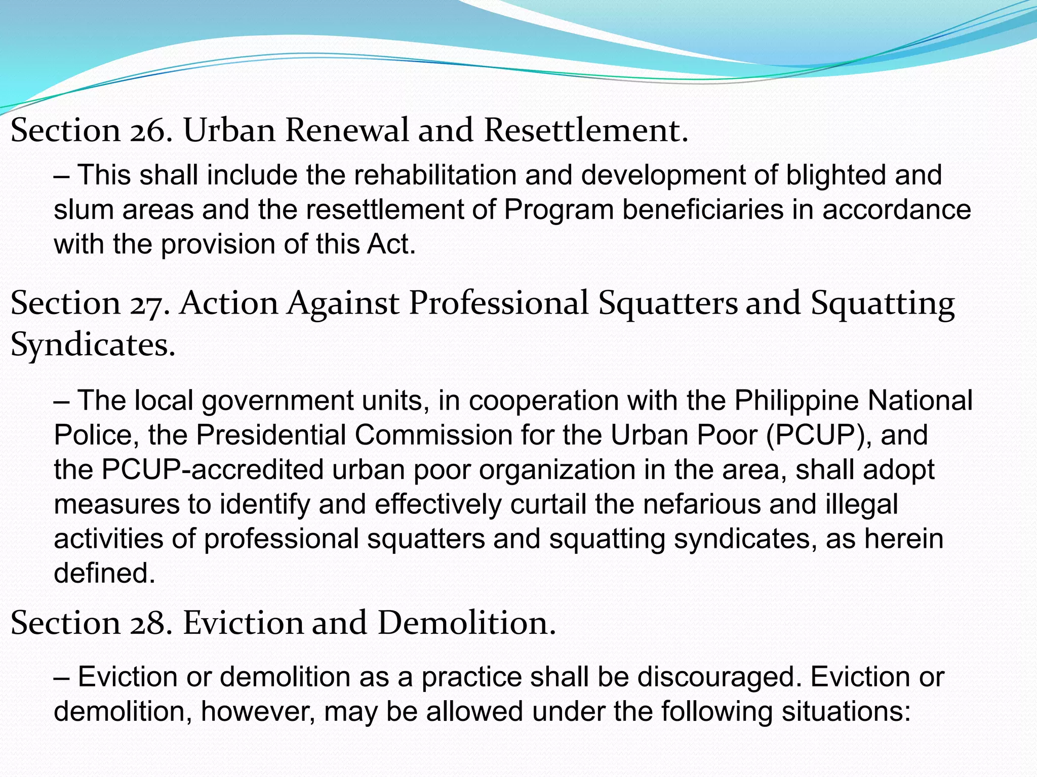 RA No. 7279(Geronimo) | PPTX