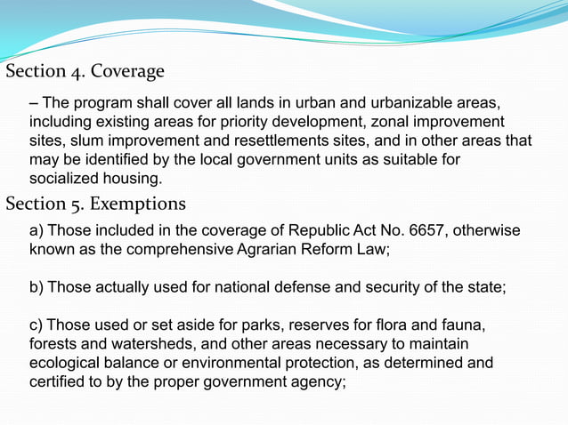 RA No. 7279(Geronimo) | PPTX | Government Support and Welfare ...