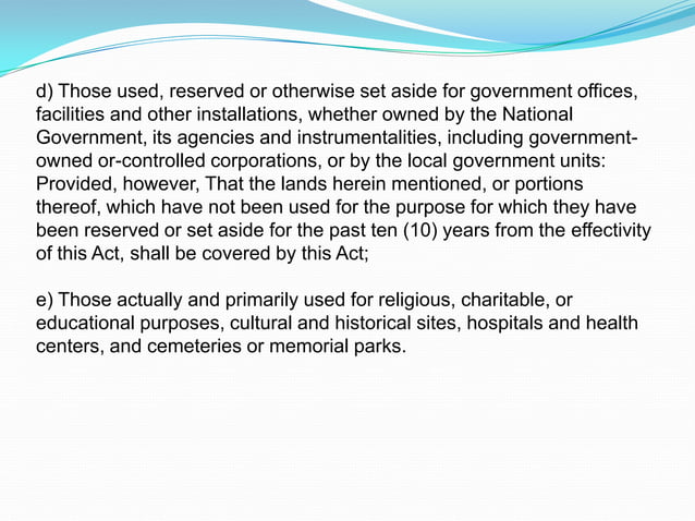 RA No. 7279(Geronimo) | PPTX | Government Support and Welfare ...