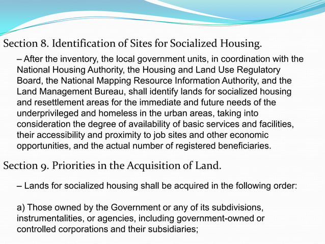 RA No. 7279(Geronimo) | PPTX | Government Support and Welfare ...