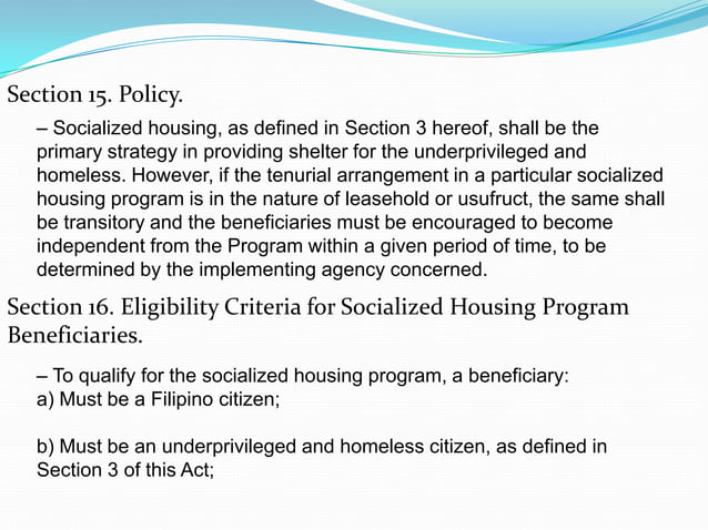 RA No. 7279(Geronimo) | PPTX | Government Support and Welfare ...