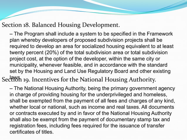 RA No. 7279(Geronimo) | PPTX | Government Support and Welfare ...