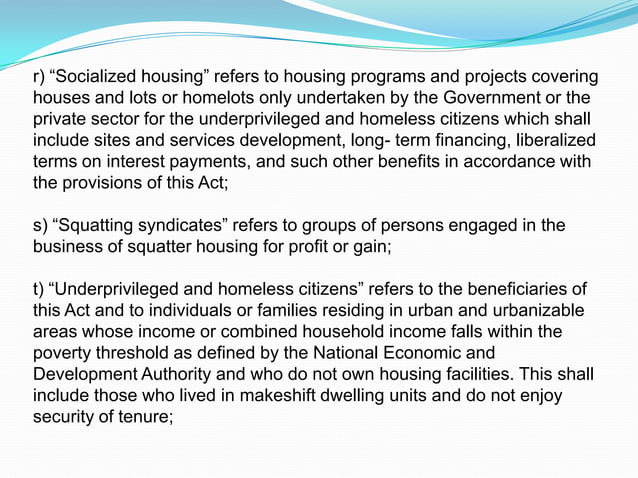 RA No. 7279(Geronimo) | PPTX | Government Support and Welfare ...