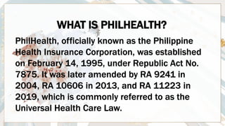 Phil health for orisjdieejsjsjsjsjsjjssjsss | PPT