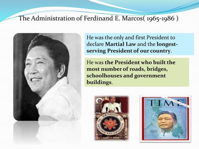 Political Development of the Presidents from Roxas to Marcos (1946-1986 ...