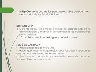 Philiip Crosby Sistemas de Calidad | PPTX