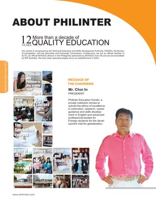 [VietPhil] Trường Anh Ngữ Philinter - Philippines | PDF