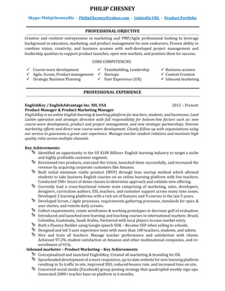 Philip Chesney - Resume | PDF