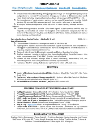 Philip Chesney - Resume | PDF