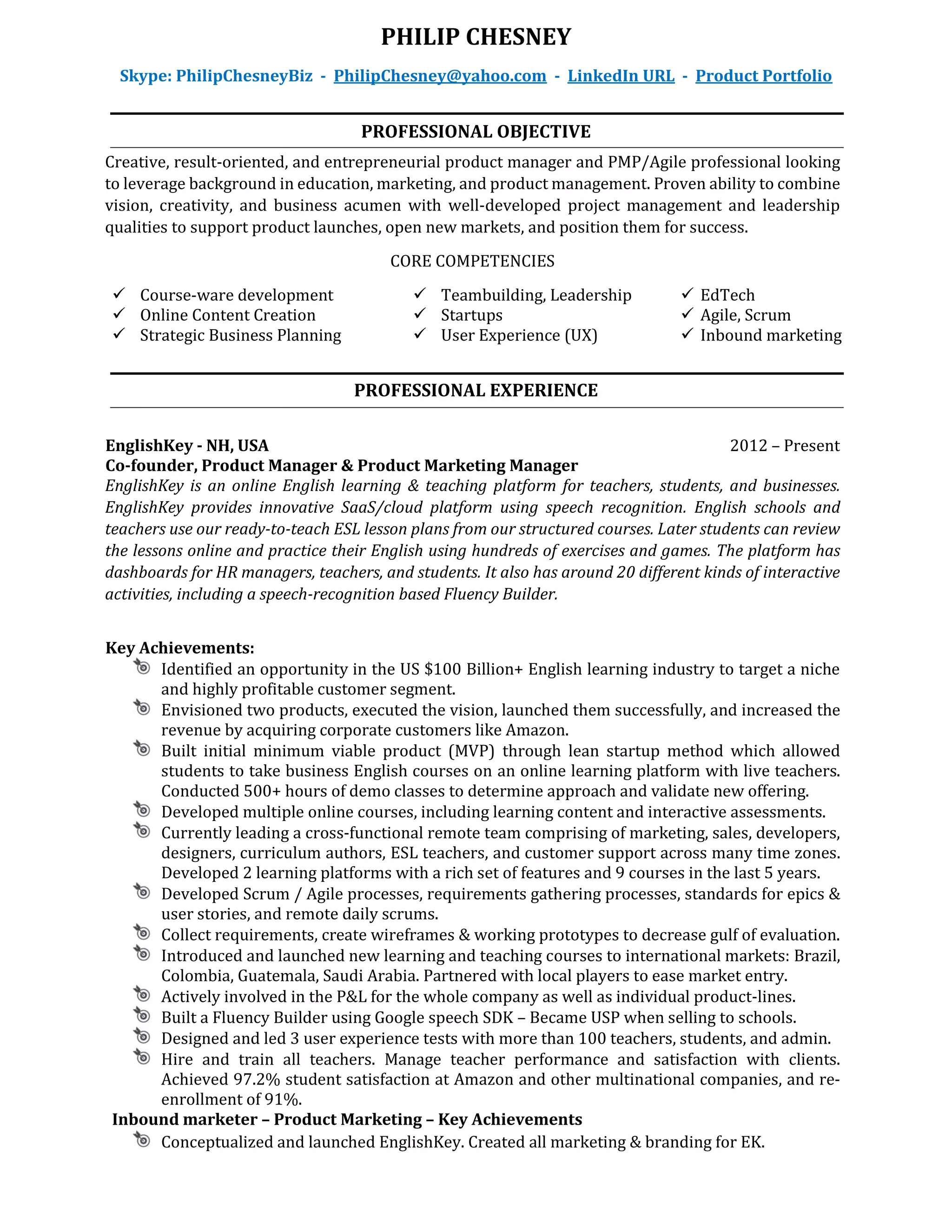 Philip Chesney Resume | PDF