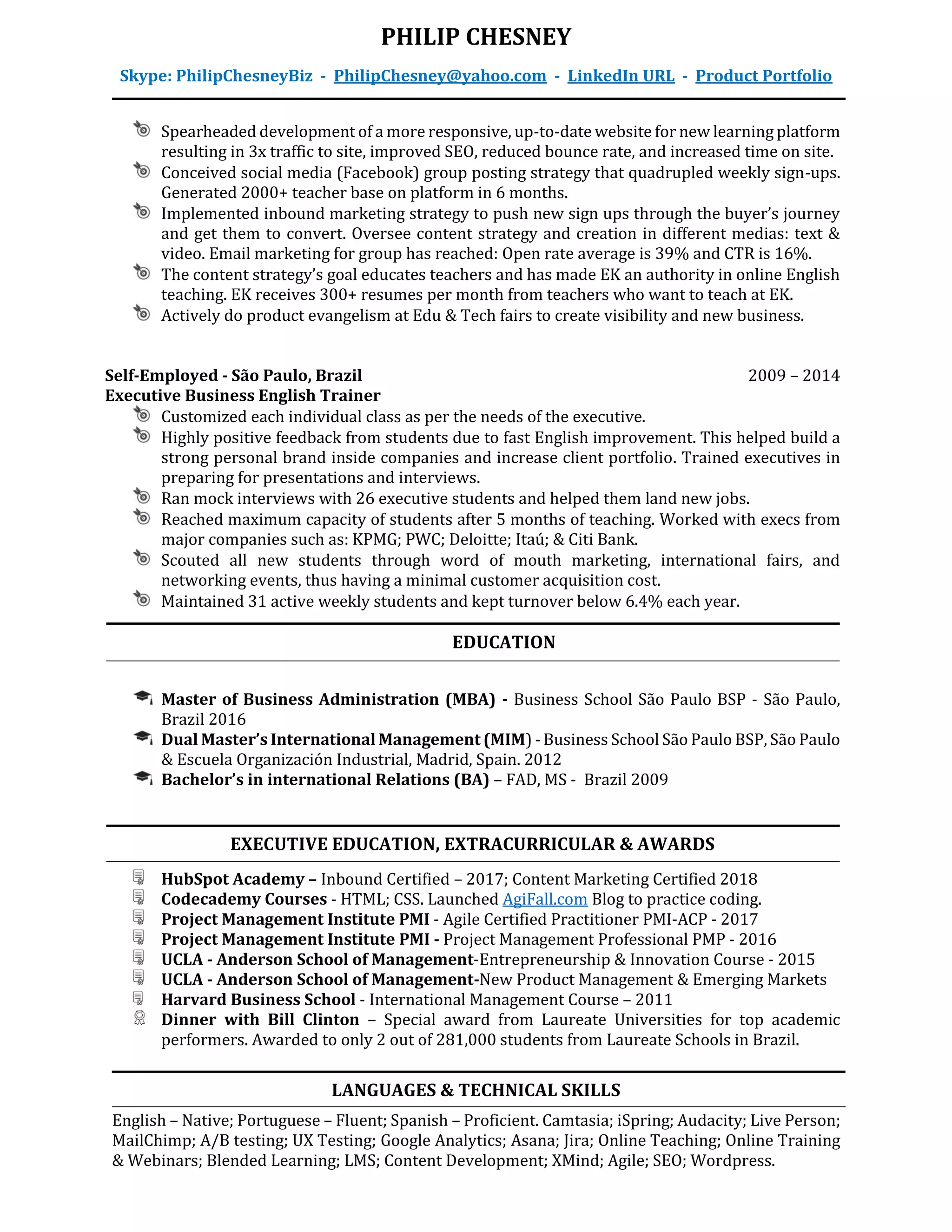 Philip Chesney Resume | PDF