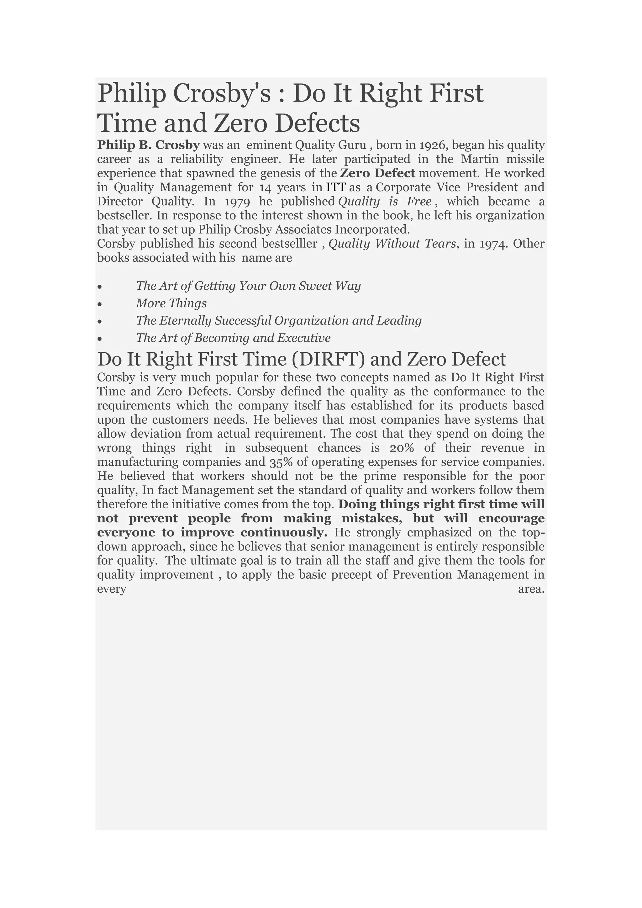 Do it RIght FIrst Time | DOCX