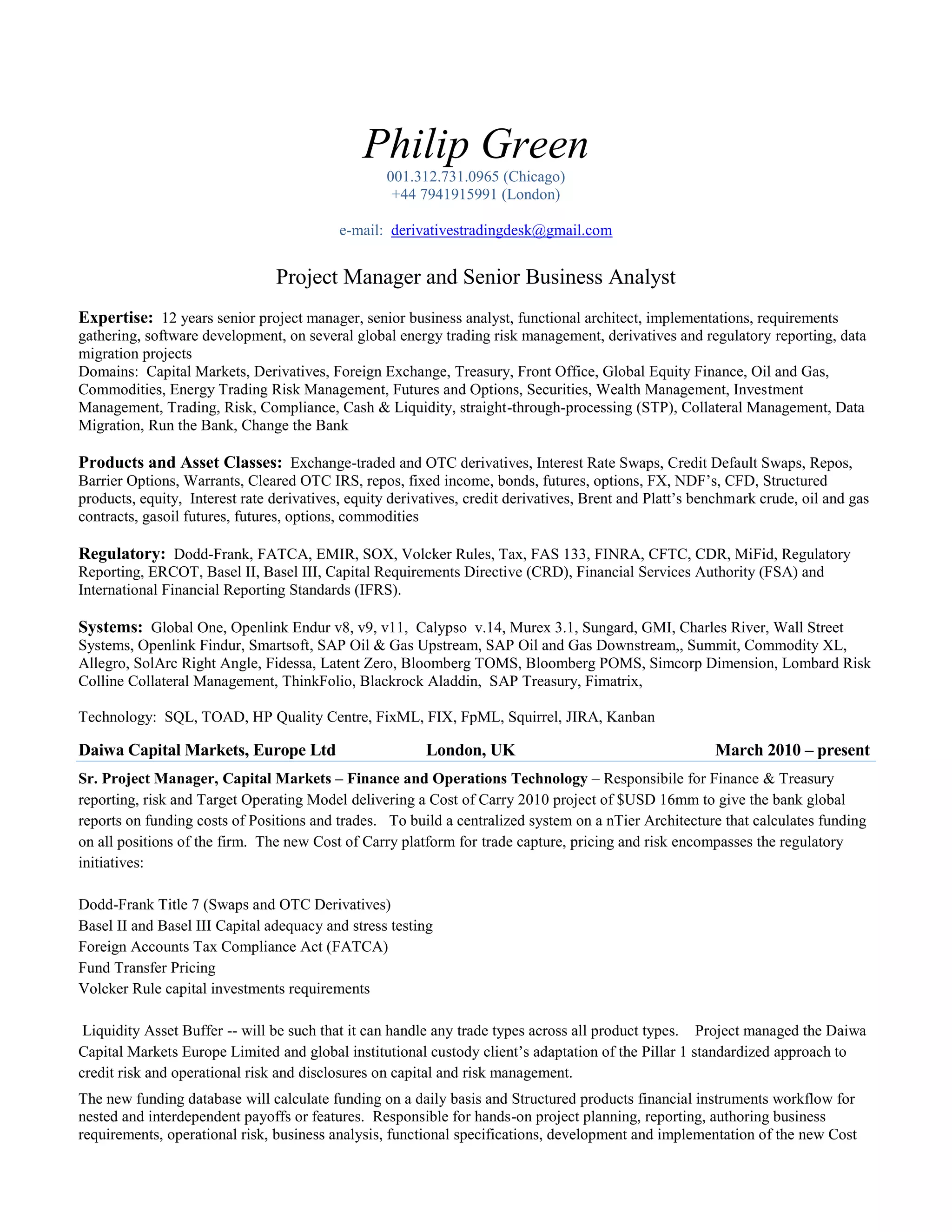 Philip Green CV | DOCX