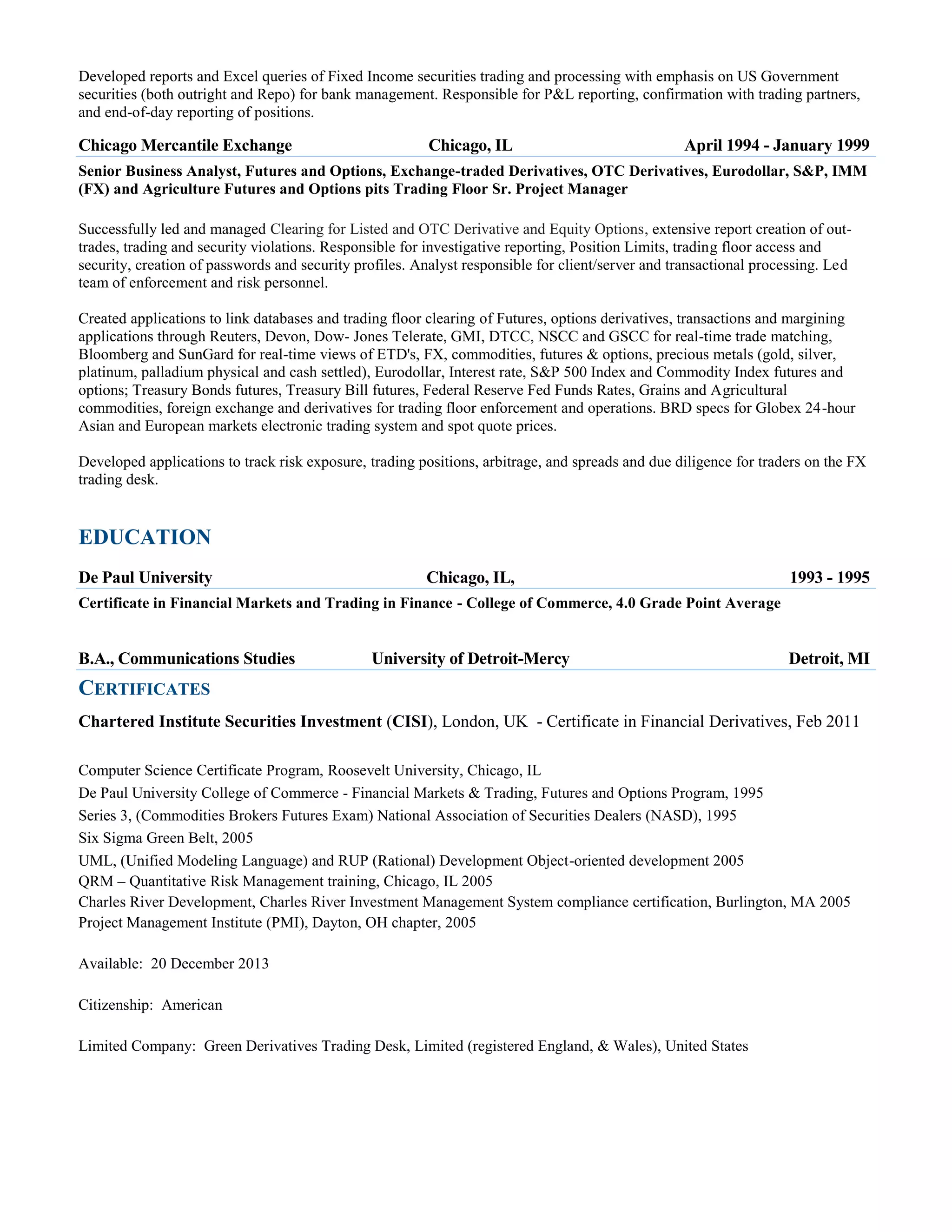 Philip Green CV | DOCX