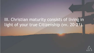 Pressing on to Maturity | PPTX