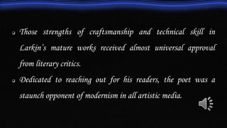 Philip larkin | PPTX