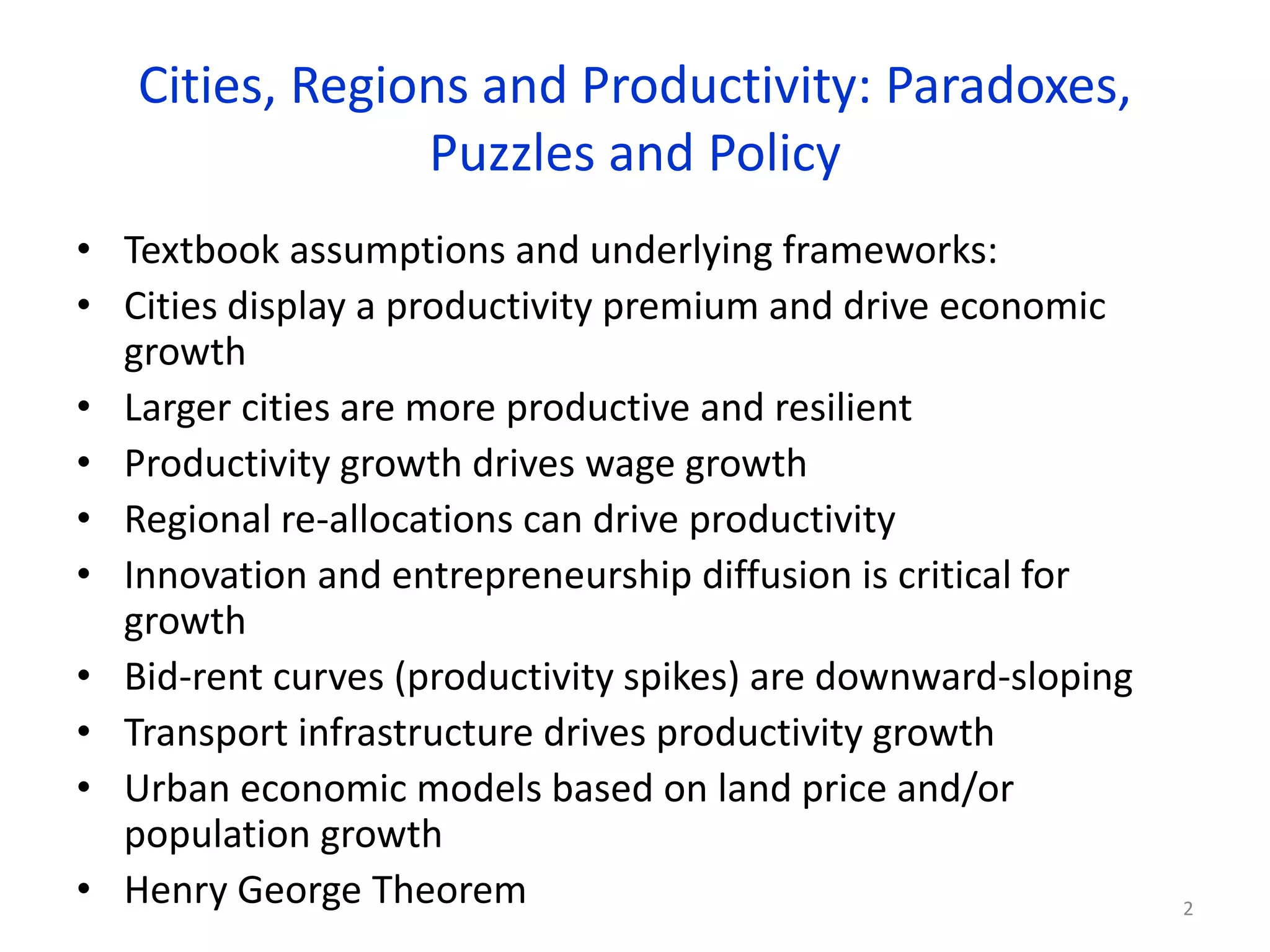 Philip McCann - Cities, Regions & Productivity | PDF