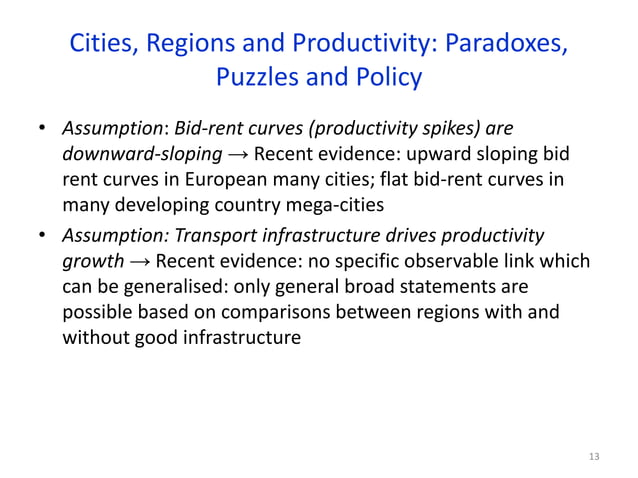 Philip McCann - Cities, Regions & Productivity | PPT