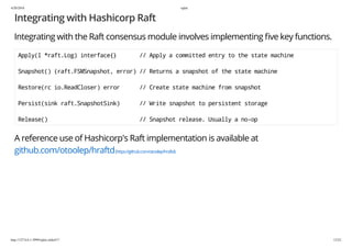 rqlite - replicating SQLite via Raft consensu | PDF