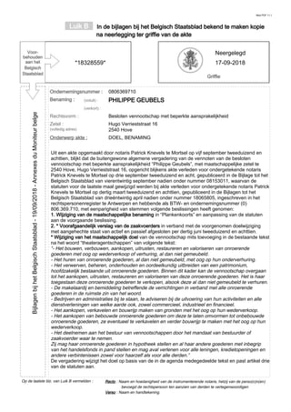 Philippe Geubels verandert naam firma | PDF