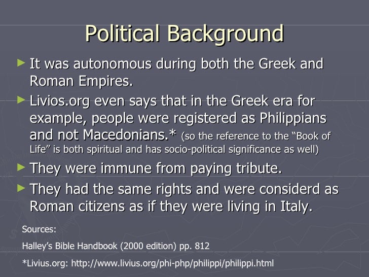 Philippians Book Background