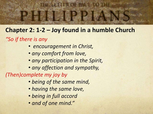 Philippians - Joy in Humility - part 4 | PPT