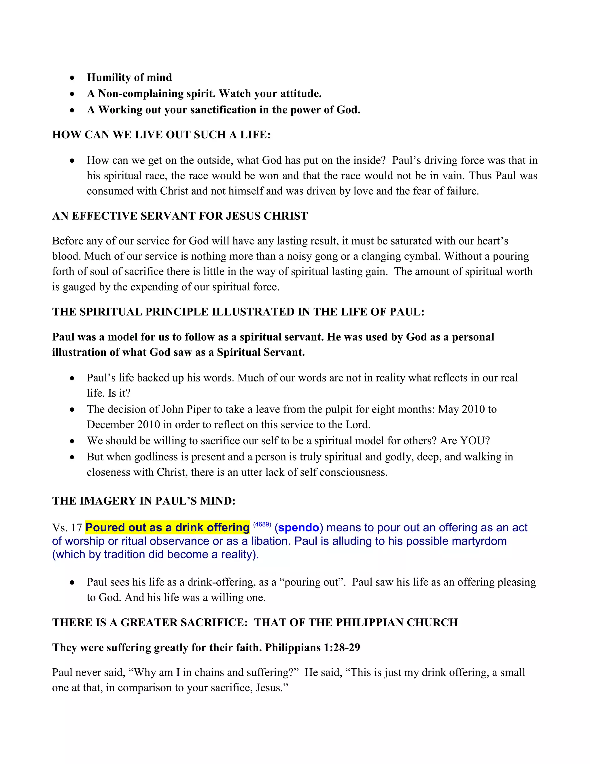 Philippians 2 17 Outline 4 25 10 | DOCX