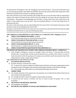 Philippians 2 21 10 Outline | DOCX