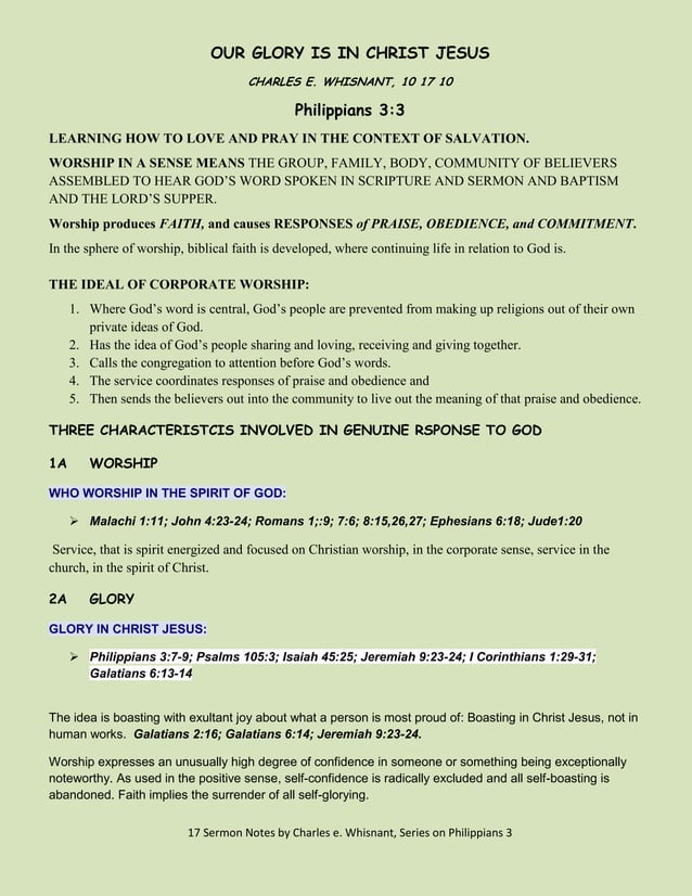 Philippians 3 outline now | PDF