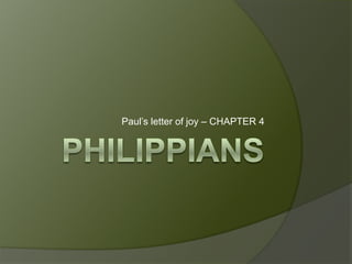 Philippians chapter 4 | PPTX