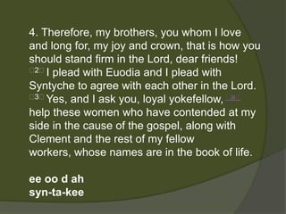 Philippians chapter 4 | PPTX