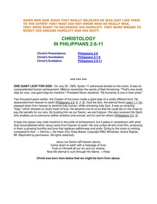 Philippians Outline 10 25 09 | PDF