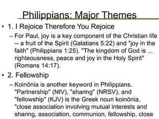 Philippians part 1 - The life of joy - Introduction | PPSX
