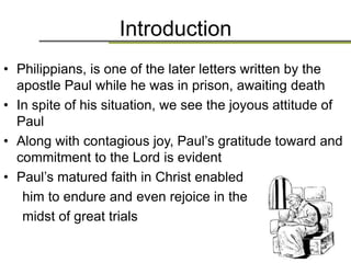 The life of joy - introduction v1 - Philippians part 1 | PPSX