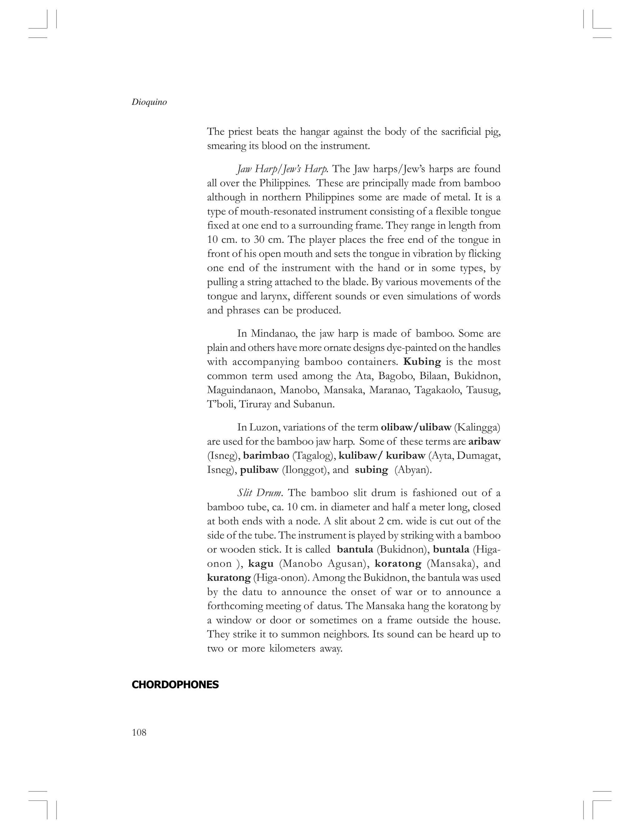 Philippine bamboo-instruments | PDF