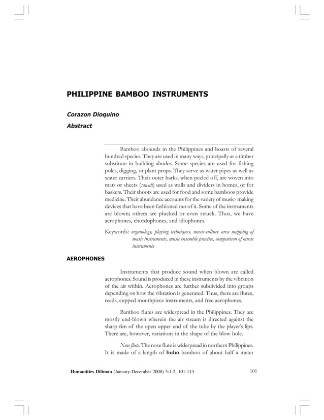 Philippine bamboo-instruments | PDF