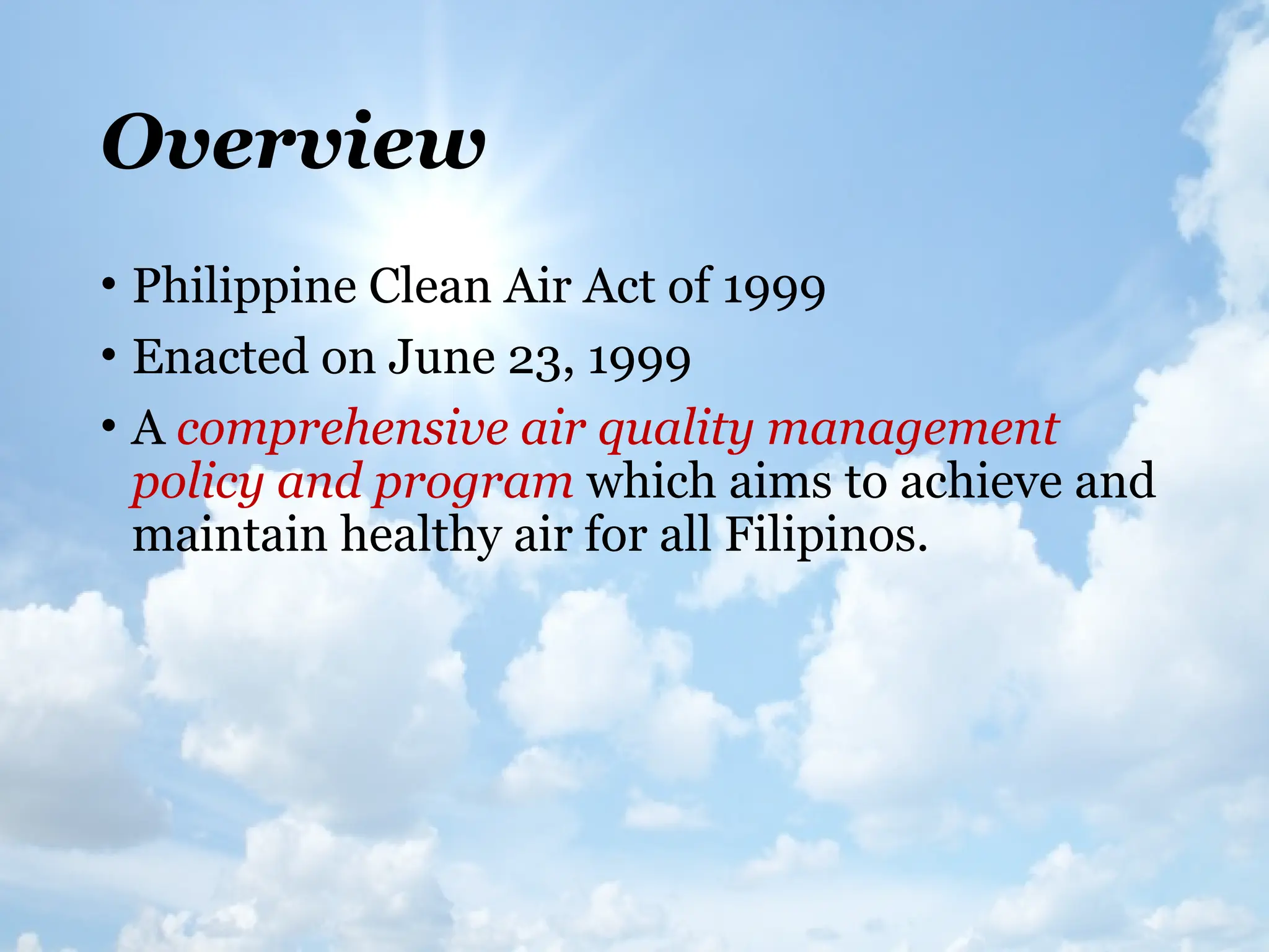 Philippine-Clean-Air-Act Case Law Environment | PPTX