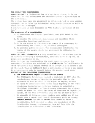 Philippine constituti on | DOCX