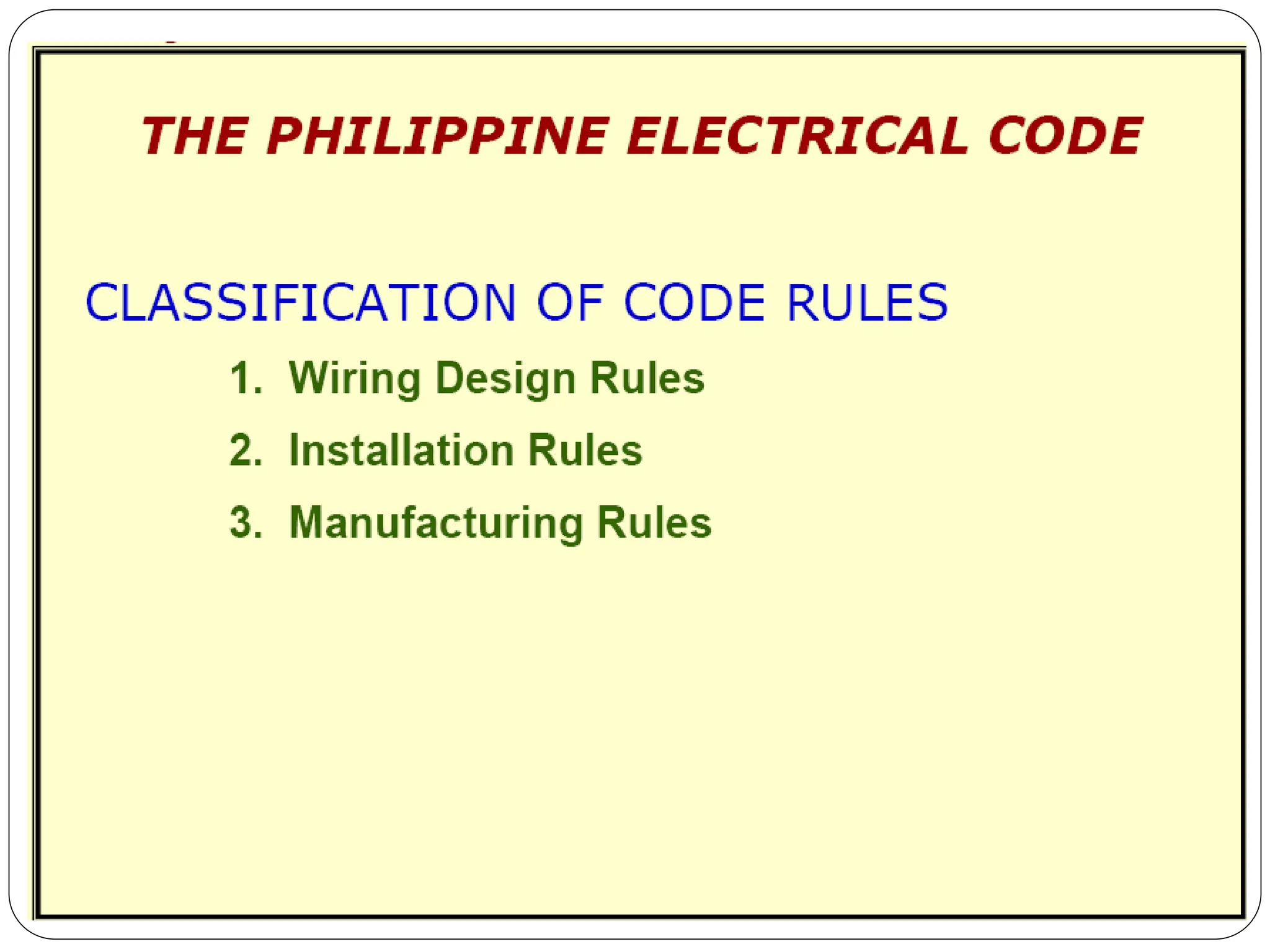 Philippine-Electrical-Code-Chapter one a | PDF