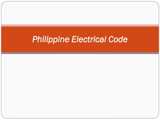 Philippine-Electrical-Code-Chapter one a | PDF