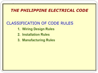 Philippine-Electrical-Code-Chapter one a | PDF
