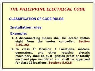 Philippine-Electrical-Code-Chapter one a | PDF