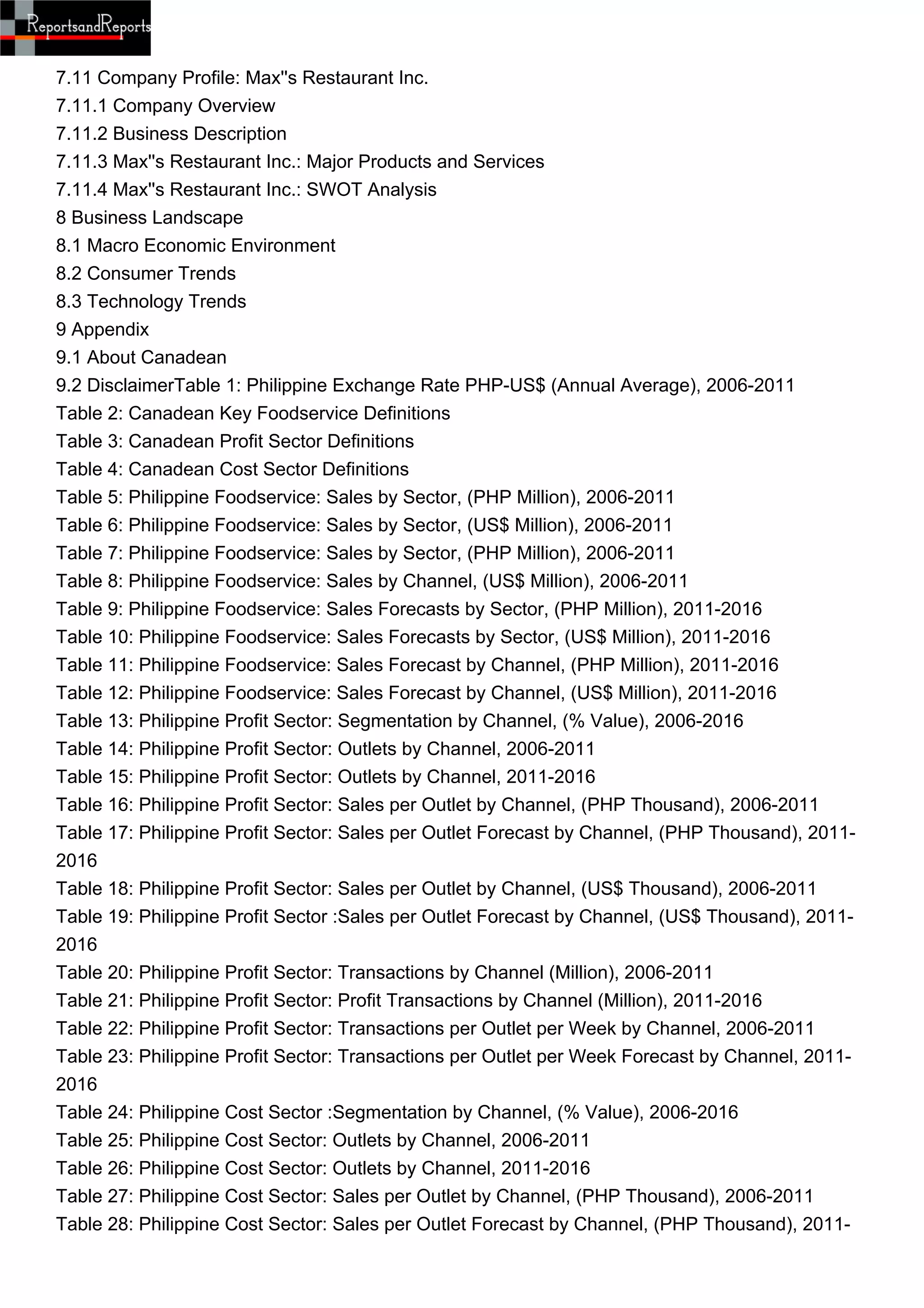 Philippine Foodservice: The Future of Foodservice in the Philippines to ...