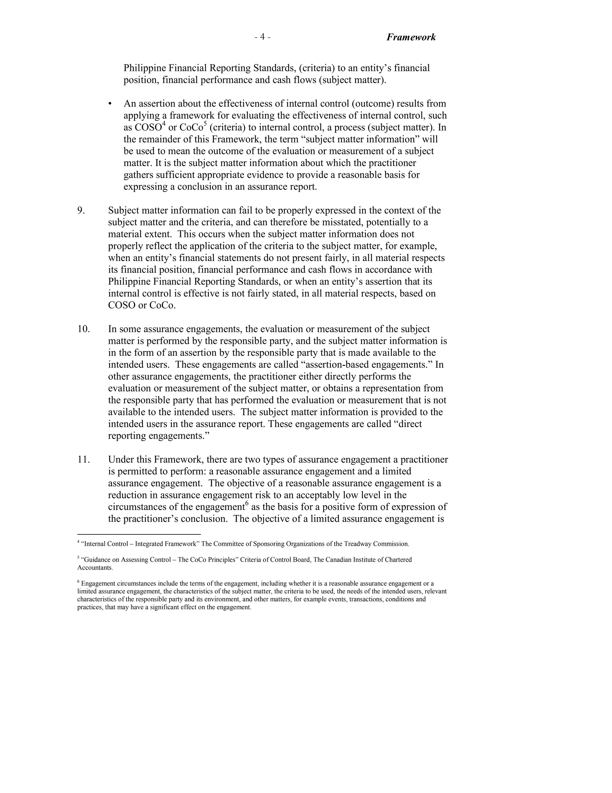 Philippine framework-for-assurance-engagements | PDF