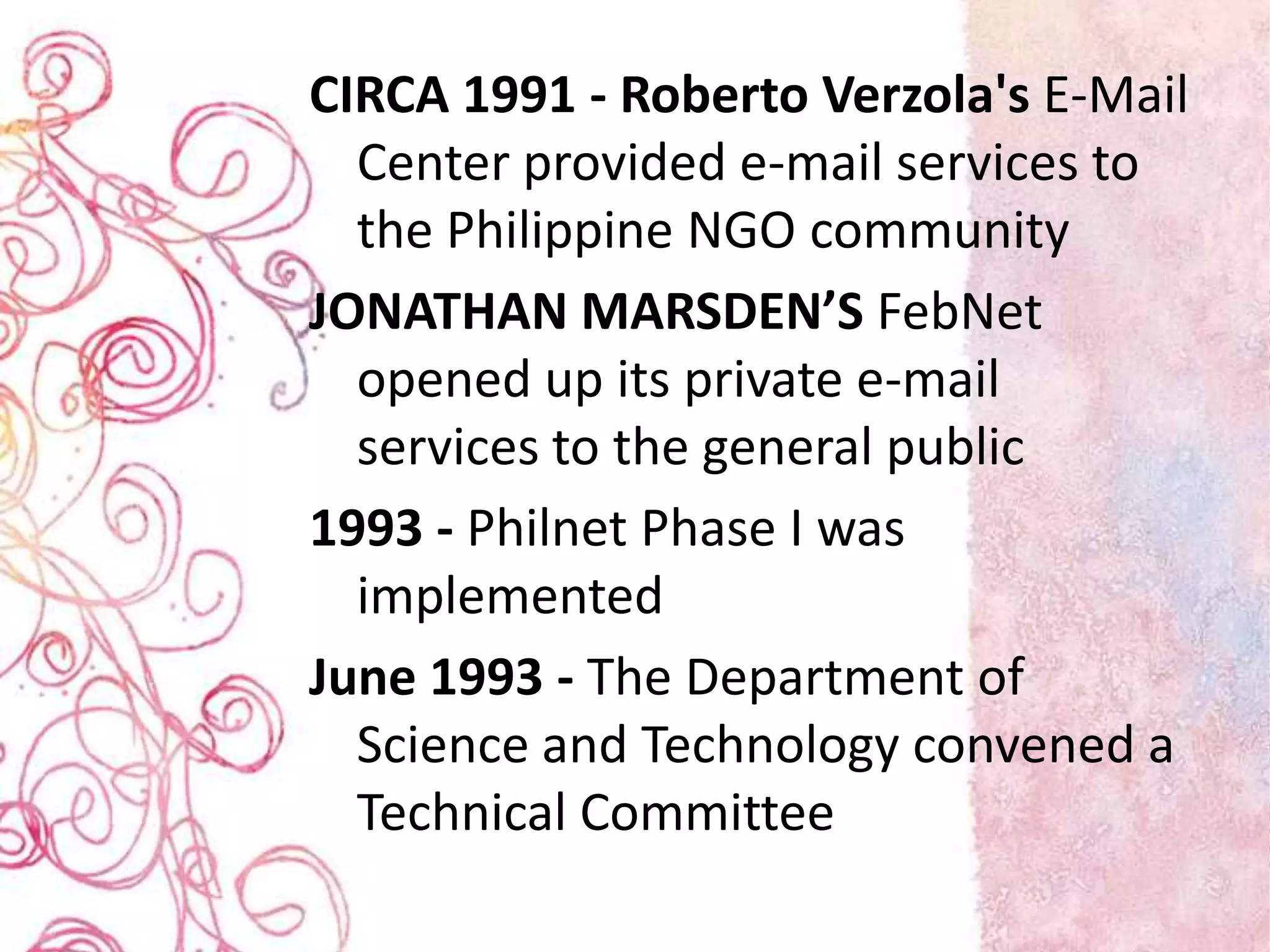 Philippine History Of The Internet | PPT