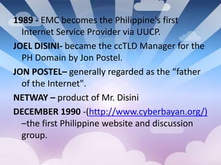 Philippine History Of The Internet | PPT